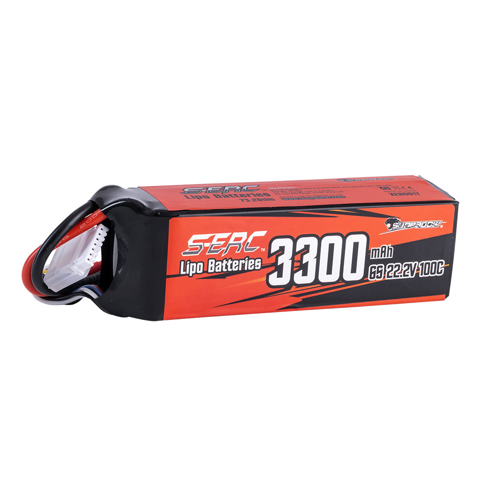 【Sunpadow】6S lipo battery 3300mAh 100C with XT60 Plug for RC Car Vehic